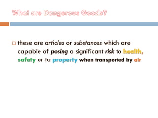 Dangerous Goods Training- awareness | PDF