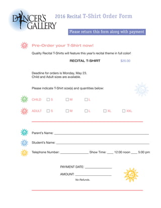 Dancer Gallery Recital Program - 2016 | PDF