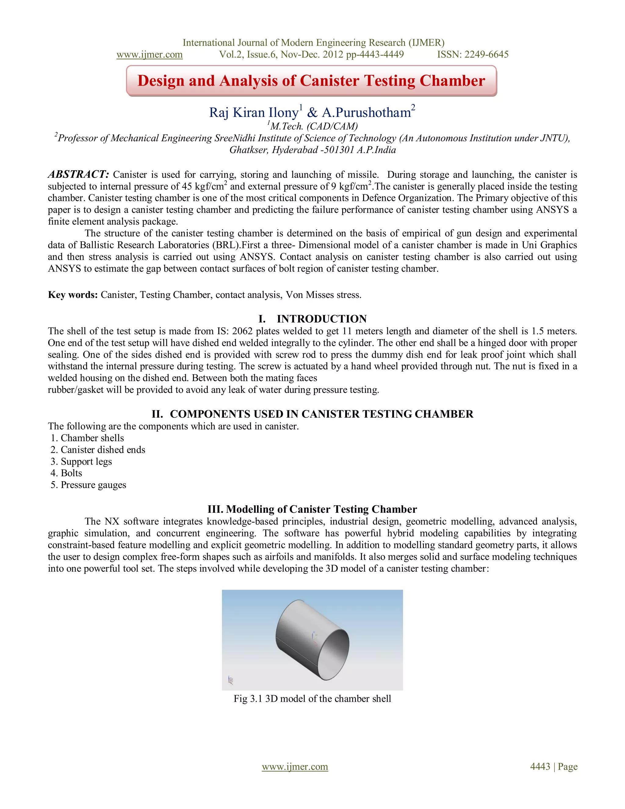 Design and Analysis of Canister Testing Chamber | PDF