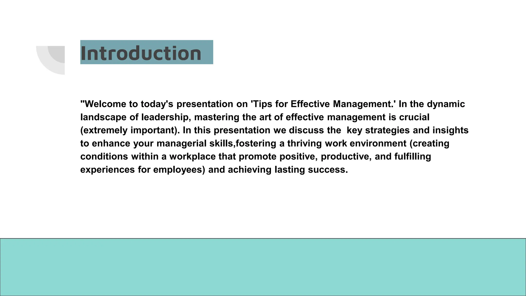 Tips for effective management presentation slides | PPTX