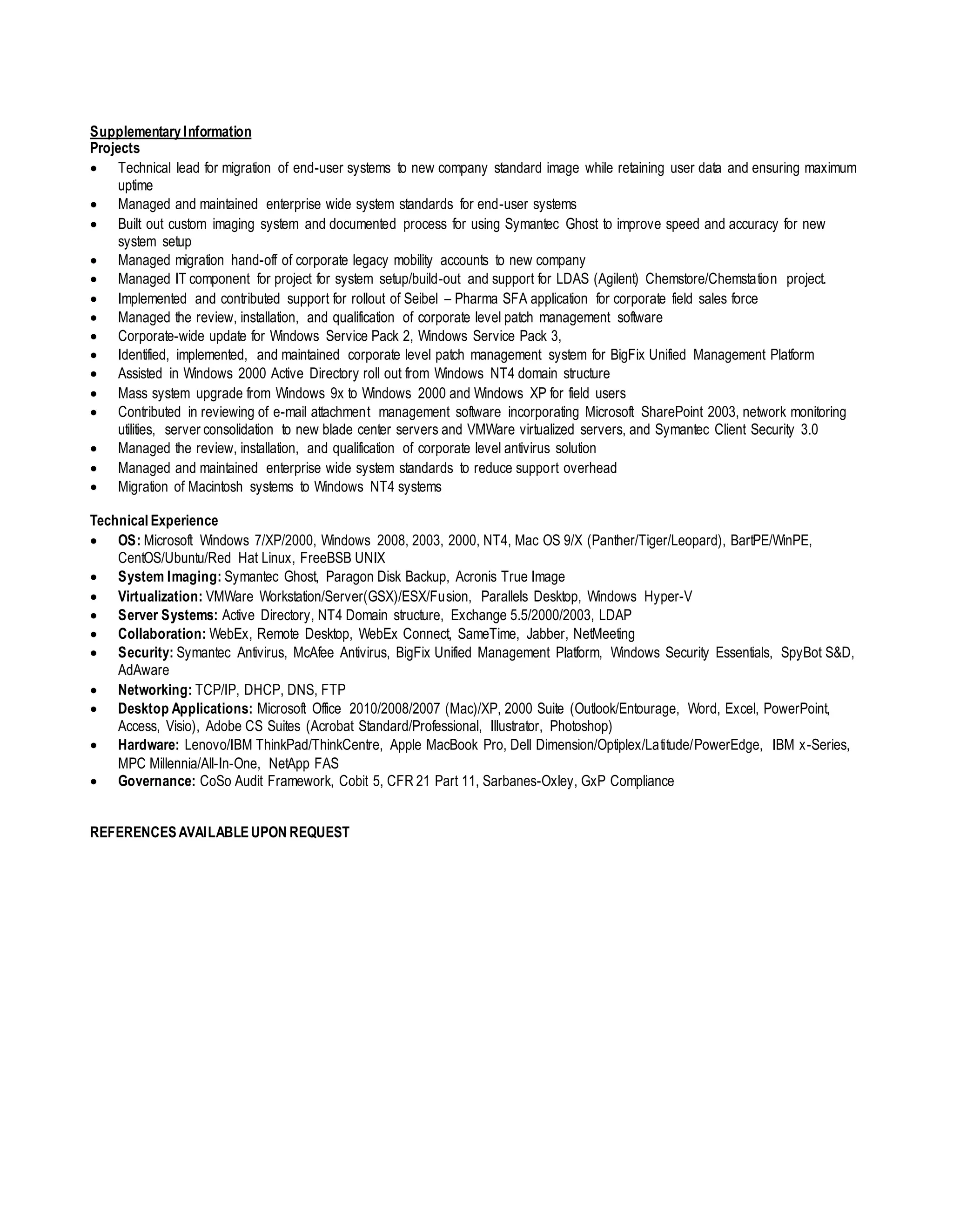David Gage - Professional Resume | DOCX