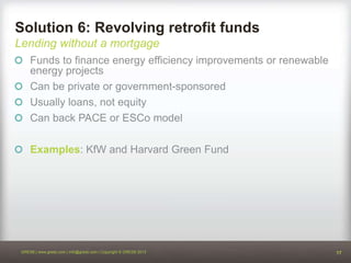Financing Tools for a Green Building Stock | PPT
