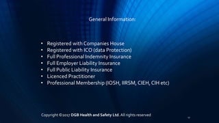 DGB Health and Safety Ltd Online E-learning Presentation 2017 | PPT