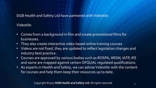 DGB Health and Safety Ltd Online E-learning Presentation 2017 | PPT