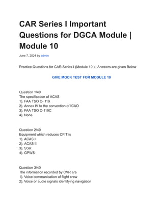 DGCA Module 10 CAR Series I Questions.pdf