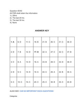 DGCA Module 10 CAR Series I Questions.pdf