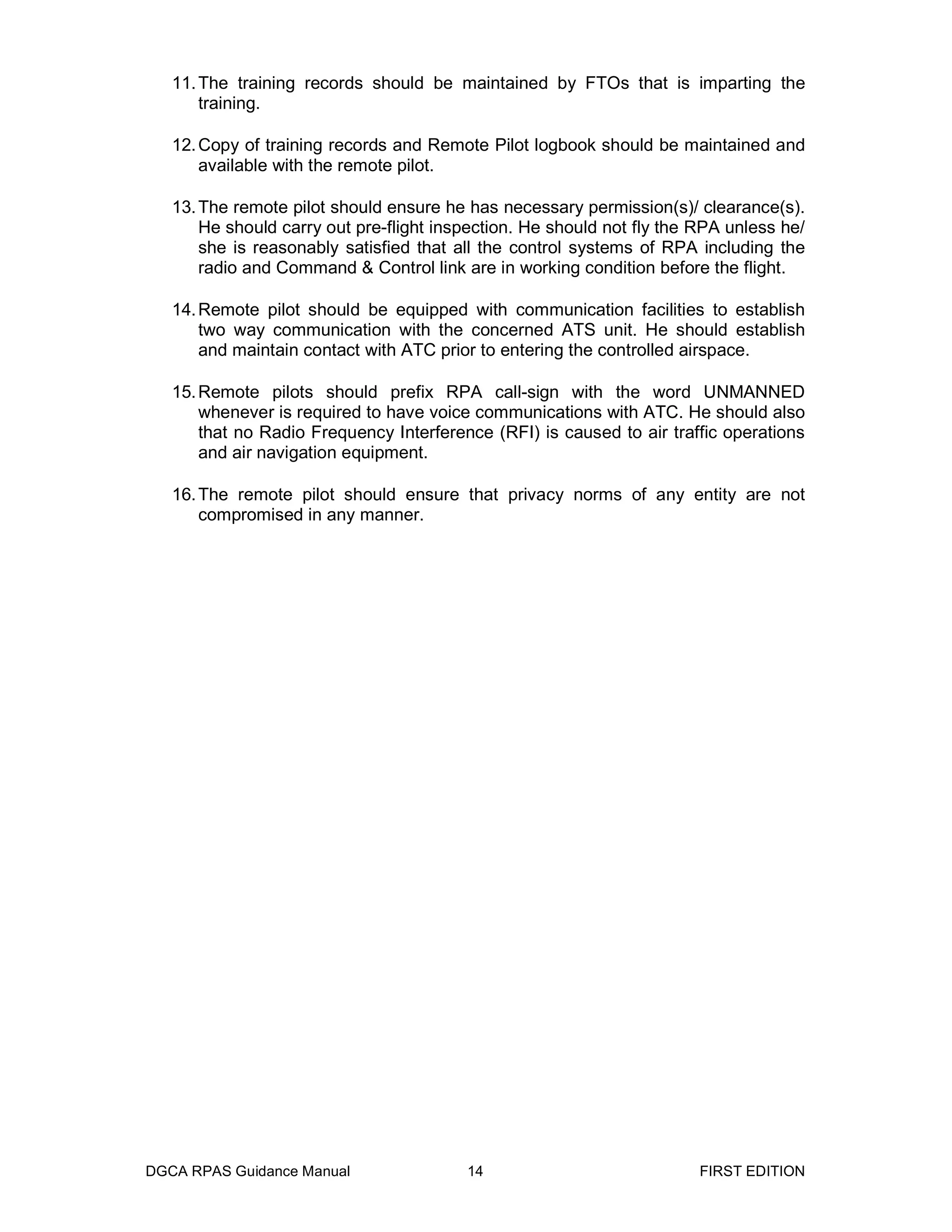 Dgca rpas guidance revised manual 2020 | PDF