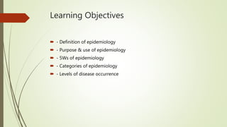Introduction to epidemiology | PPT