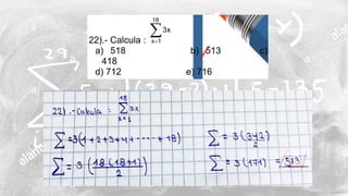Sumatorias Numéricas - RM | PDF