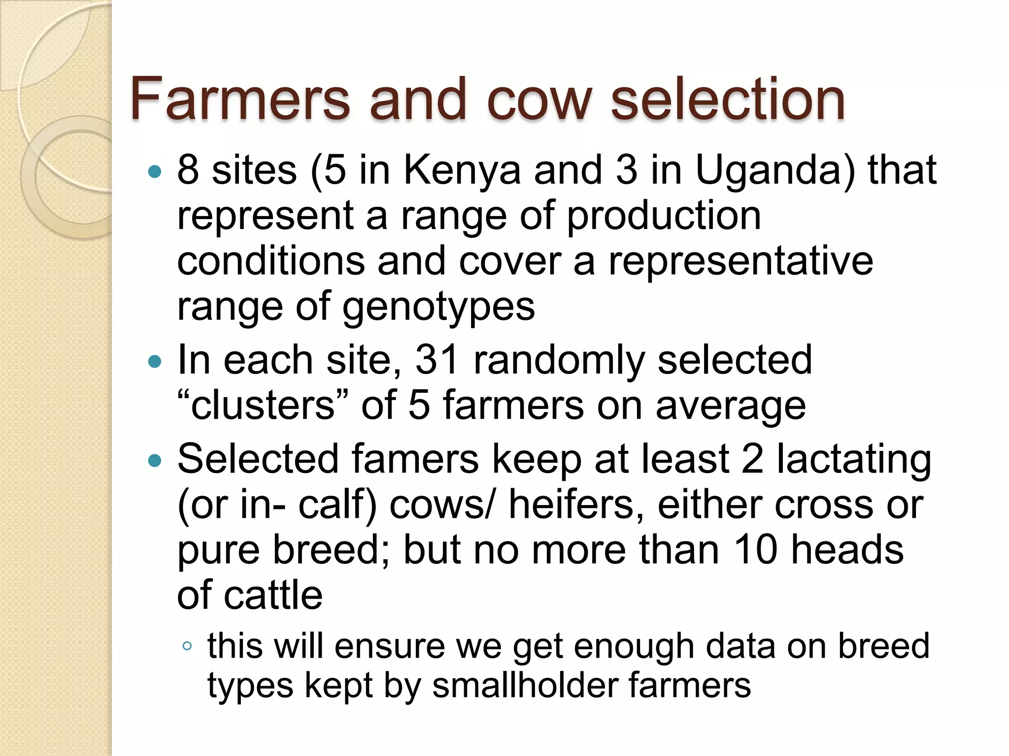 Dairy Genetics East Africa Field Activities | PPTX