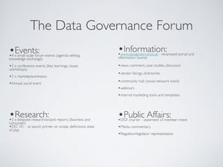 Introducing The Data Governance Forum | PPT