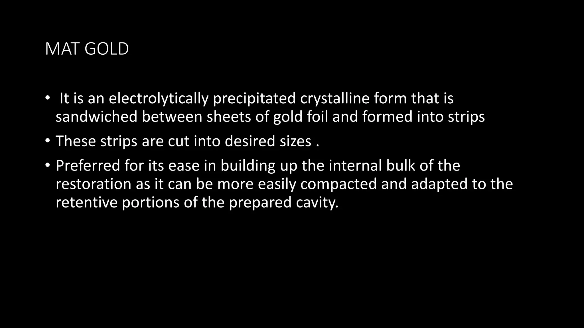 Direct Filling Gold | PPTX