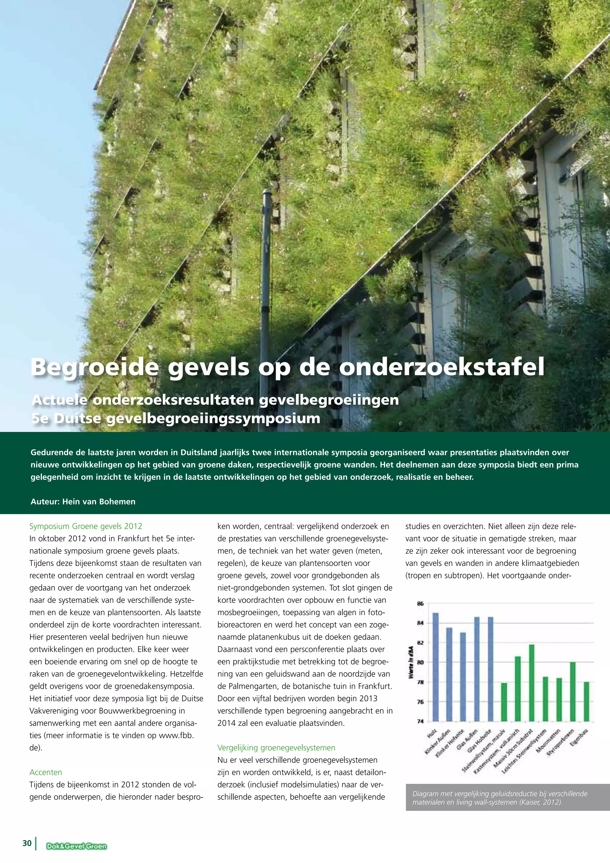 Onderzoeksresultaten Gevelbegroeiingen / Publicatie Dak en Gevel Groen ...