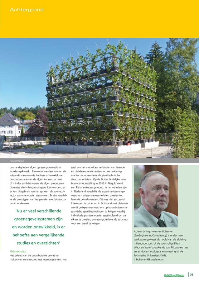 Onderzoeksresultaten Gevelbegroeiingen / Publicatie Dak en Gevel Groen ...