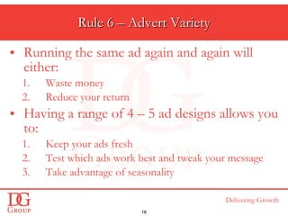 7 Rules For Successful Advertising For Small & Medium Businesses | PPT