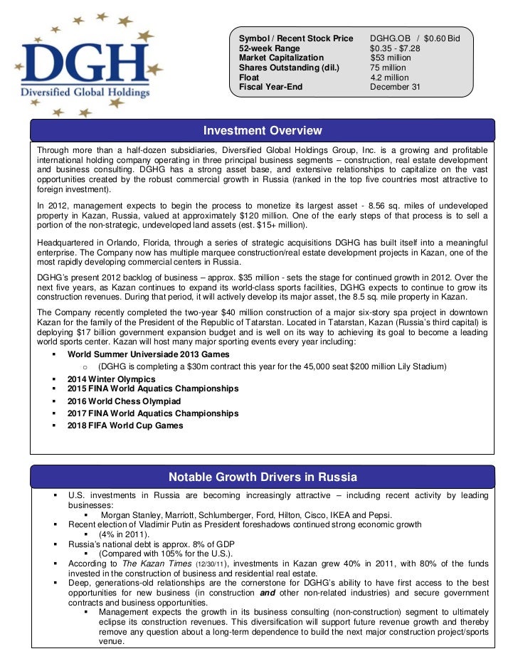 DGHG - Fact Sheet - Q1 -2012