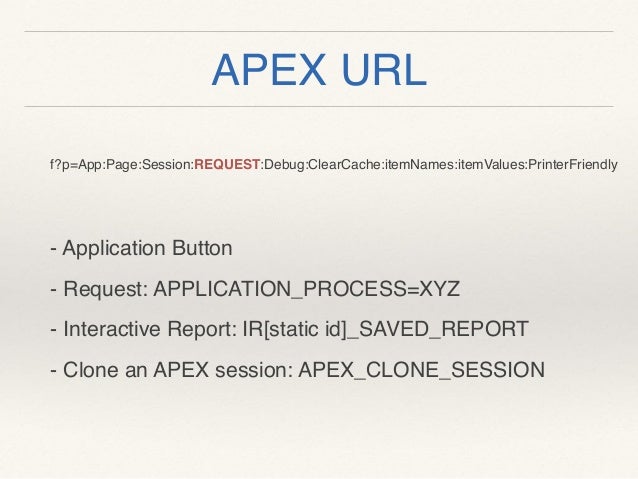 Oracle APEX Cheat Sheet