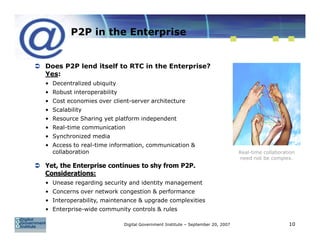 P2P - Real Time Communications in the Enterprise | PDF