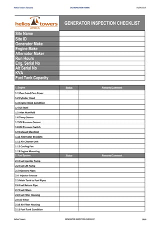 Dg inspection forms | PDF