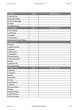 Dg inspection forms | PDF