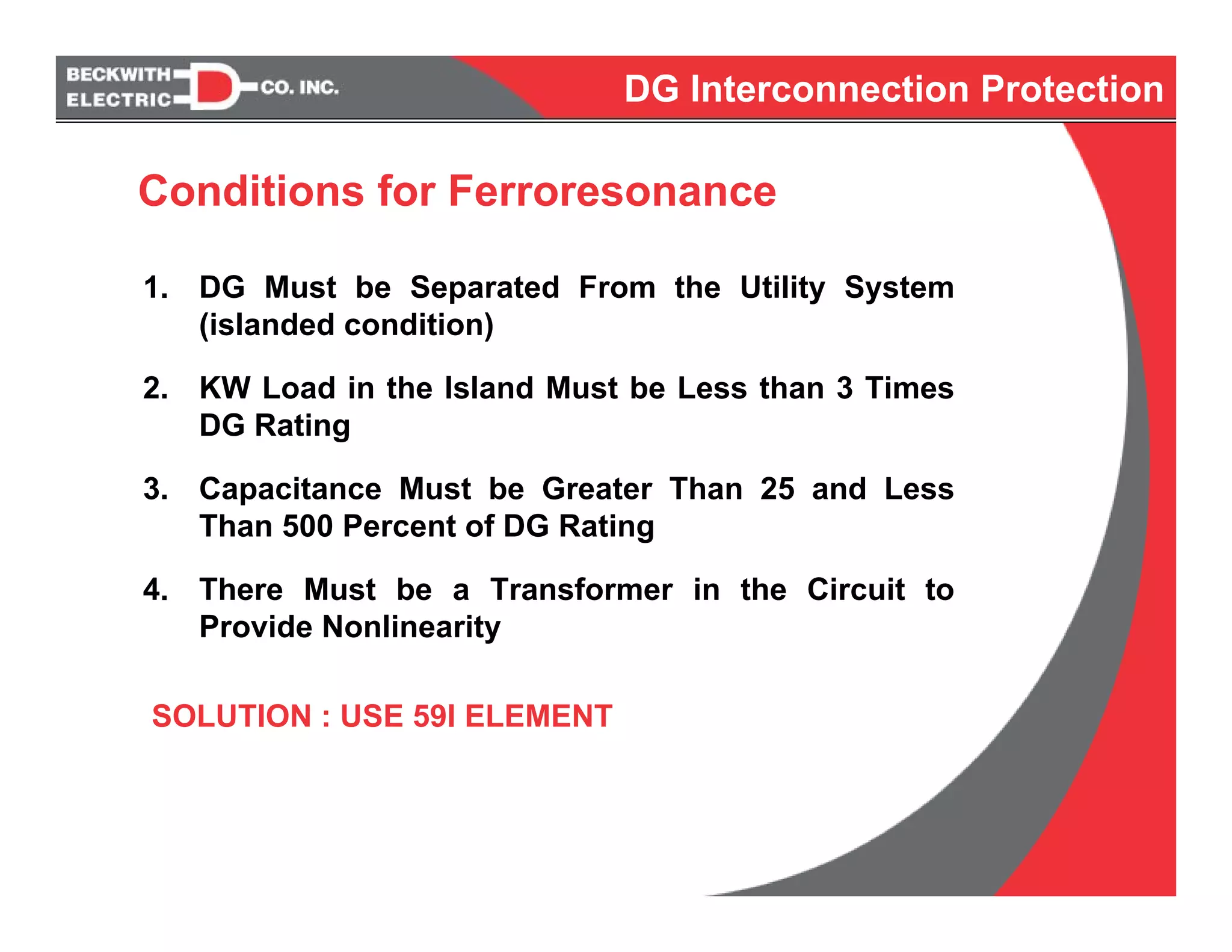 DG interconnection protection ieee 1547 | PDF