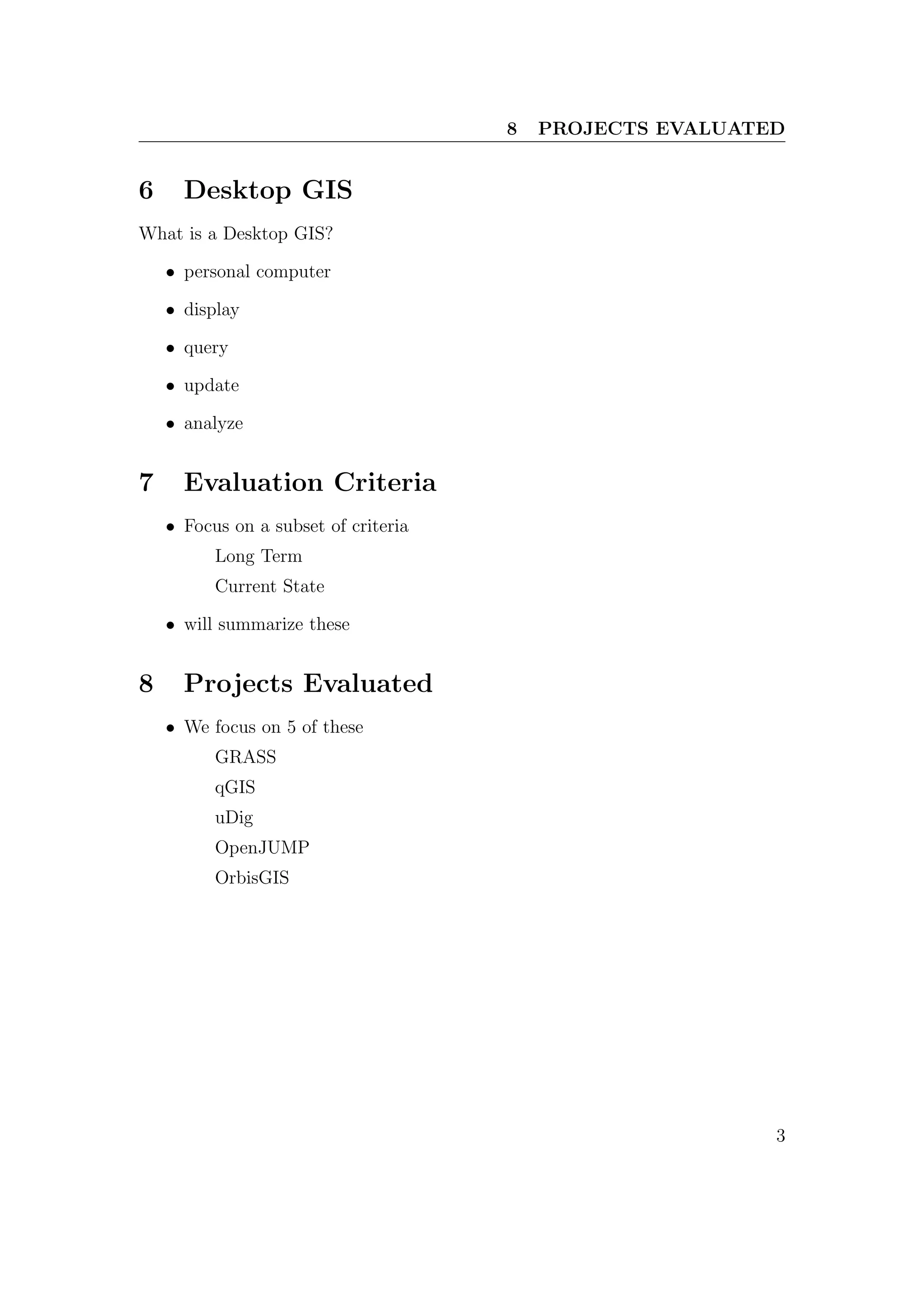 FOS Desktop GIS notes | PDF