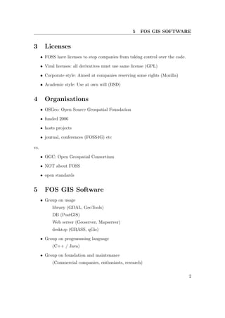 FOS Desktop GIS notes | PDF
