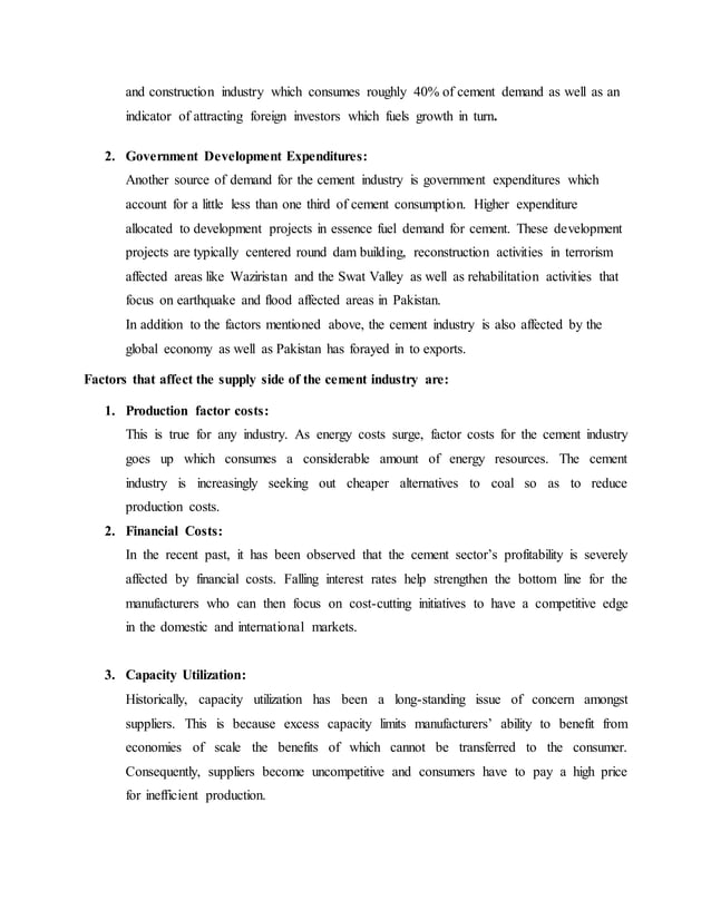 Dg khan cement company | DOCX | Commodities | Economy