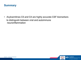 Cerebrospinal fluid metabolites as biomarkers to distinguish between ...