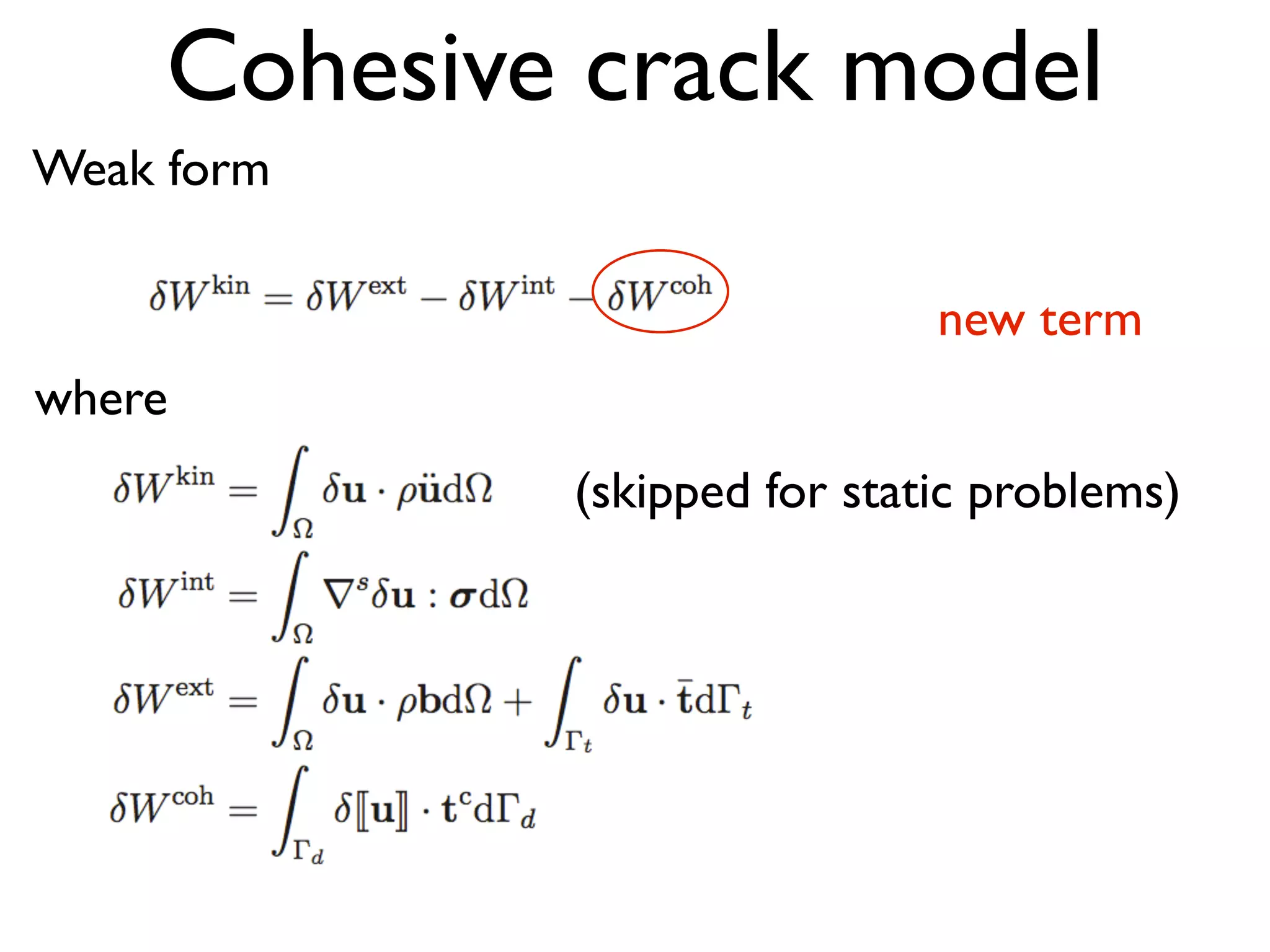 Interface cohesive elements for fracture modeling | PPT