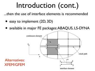 Interface cohesive elements for fracture modeling | PPT