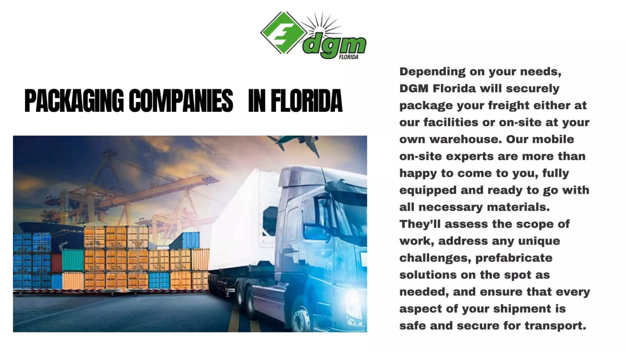 Dangerous Goods Pacakging | DGM Florida | PPT