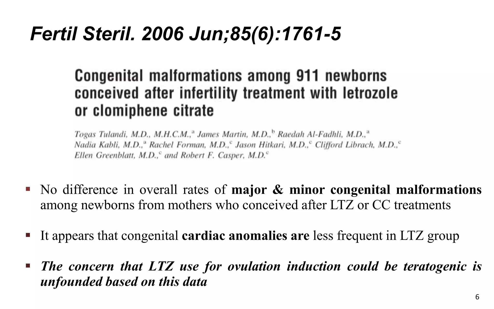 Letrozole as Ovulation Inducer | PPTX