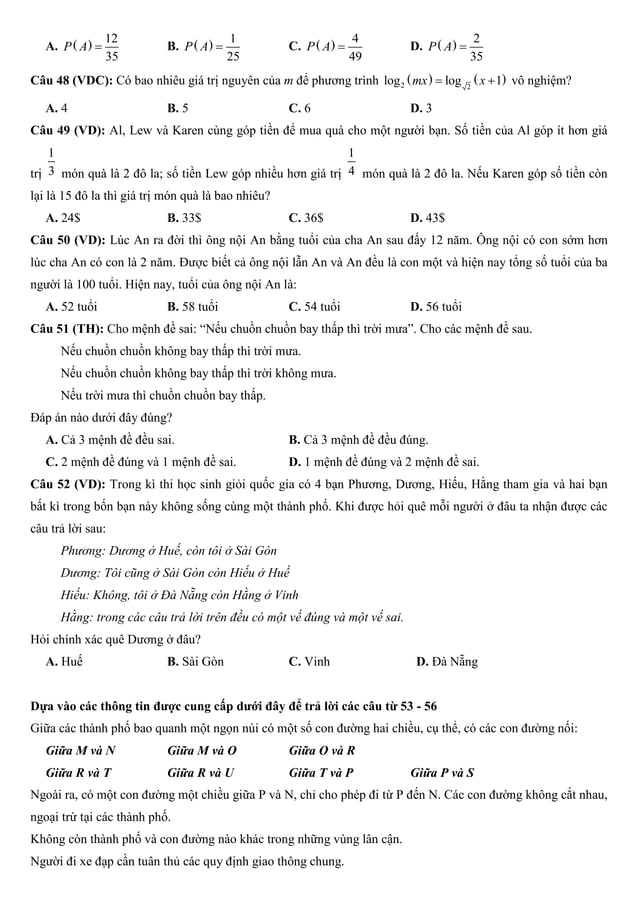 Dgnl dhqg tphcm 2022 de so 2 | PDF