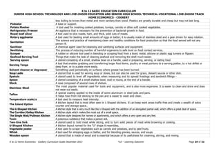 K to 12 Home Economics - Cookery CG | PDF