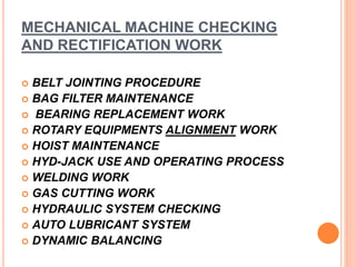 Industrial Equipments - Maintenance & Operation Training - New | PPTX