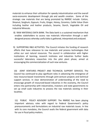 RAW MATERIALS RESEARCH AND DEVELOPMENT COUNCIL(RMRDC) DIRECTOR GENERAL ...