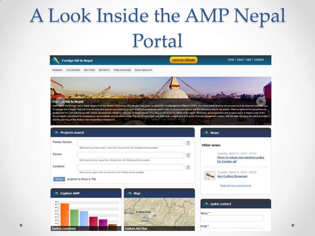 The Aid Management Platform (AMP) in Nepal - Dina Abdel-Fattah | PPTX