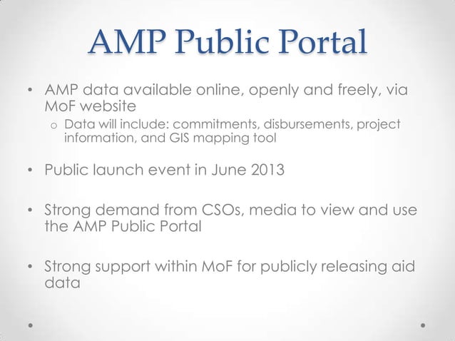 The Aid Management Platform (AMP) in Nepal - Dina Abdel-Fattah | PPTX