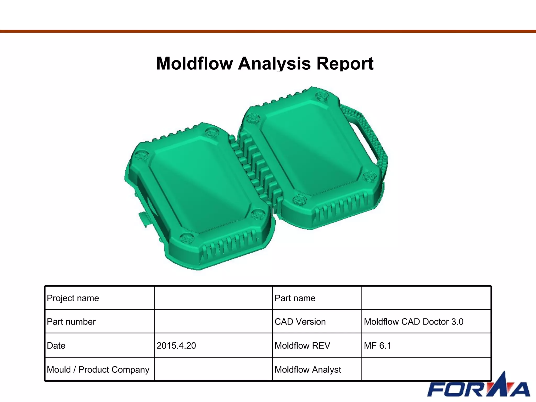 Moldflow analysis for plastic injection mold parts | PDF