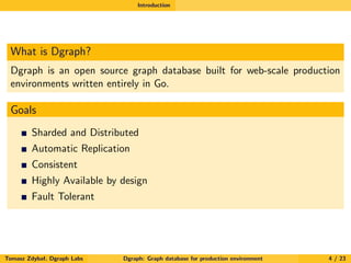 Dgraph: Graph database for production environment | PPT