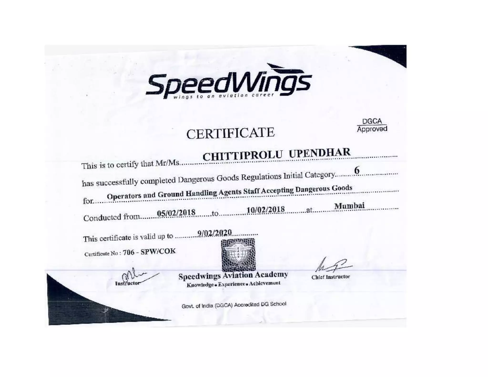 DGR Cat-6 ... Certificate - DGCA Approved | DOCX