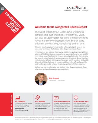 Dangerous Goods Report | Vol. 1 | PDF