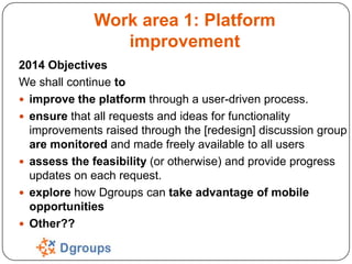 Dgroups 2014 draft action plan | PPT
