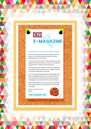 Dunbar Grammar School's Autumn Magazine 2013 | PDF