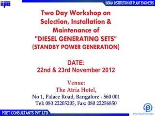 DG SETS | PPT | Power and Energy Industry | Industries