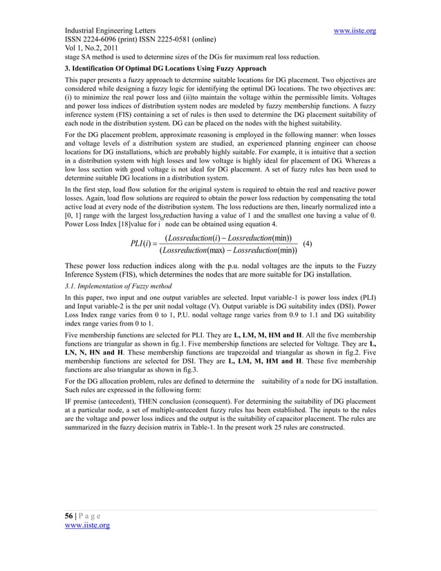 Dg source allocation by fuzzy and sa in distribution system for loss reduction and voltage ...