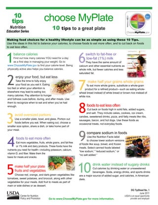 Dg tipsheet1 choosemyplate | PDF