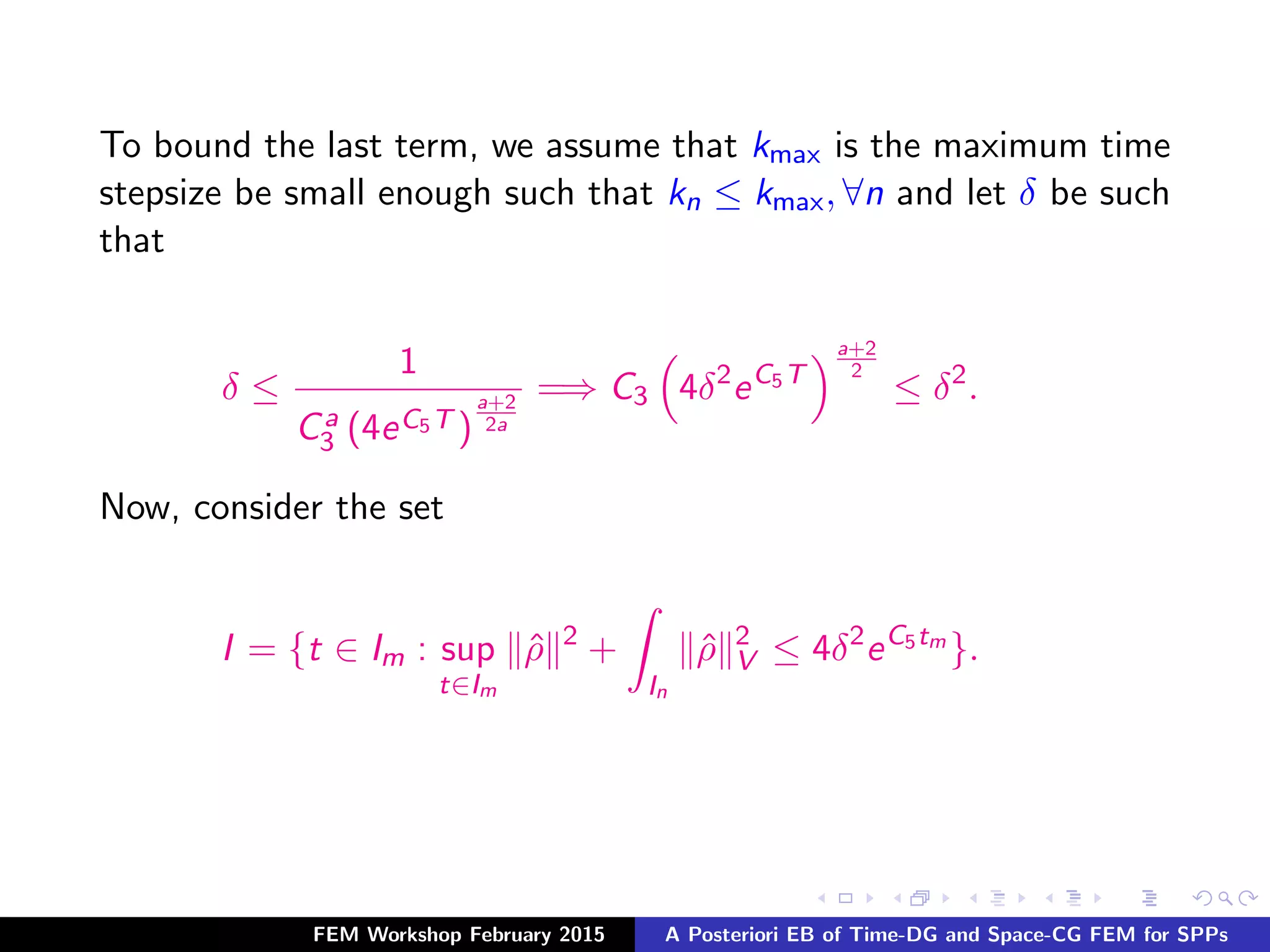 A Posteriori Error Analysis Presentation Ppt