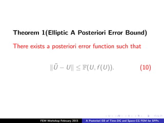 A Posteriori Error Analysis Presentation | PDF